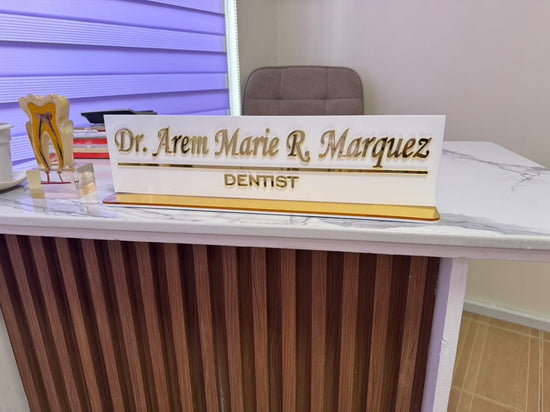 Custom Acrylic Desk Name Plate – Personalized Office Name Sign for Pro ...