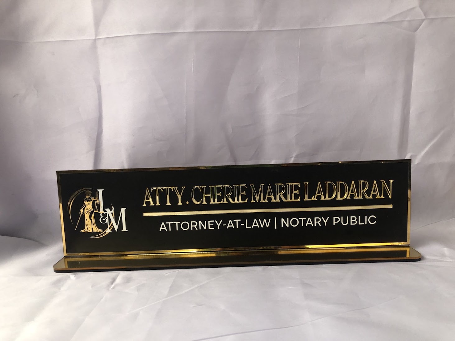 Custom Acrylic Desk Name Plate – Personalized Office Name Sign for Pro ...