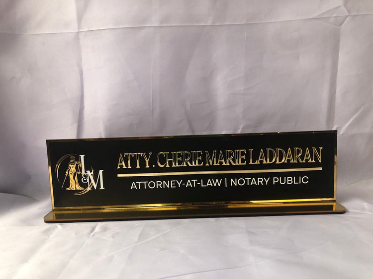 Custom Acrylic Desk Name Plate – Personalized Office Name Sign for Pro ...