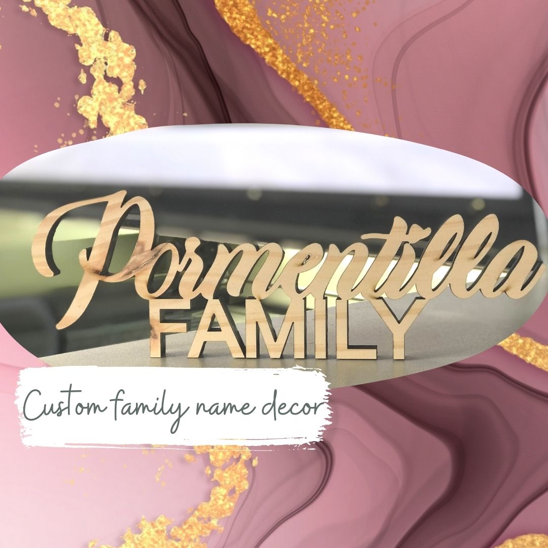 Wooden Custom Family Name Decor – Laser Crafts Ph